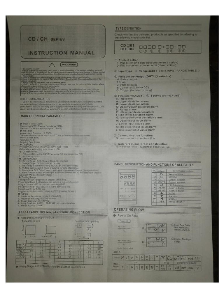 Control de Temperatura CH102 | PDF