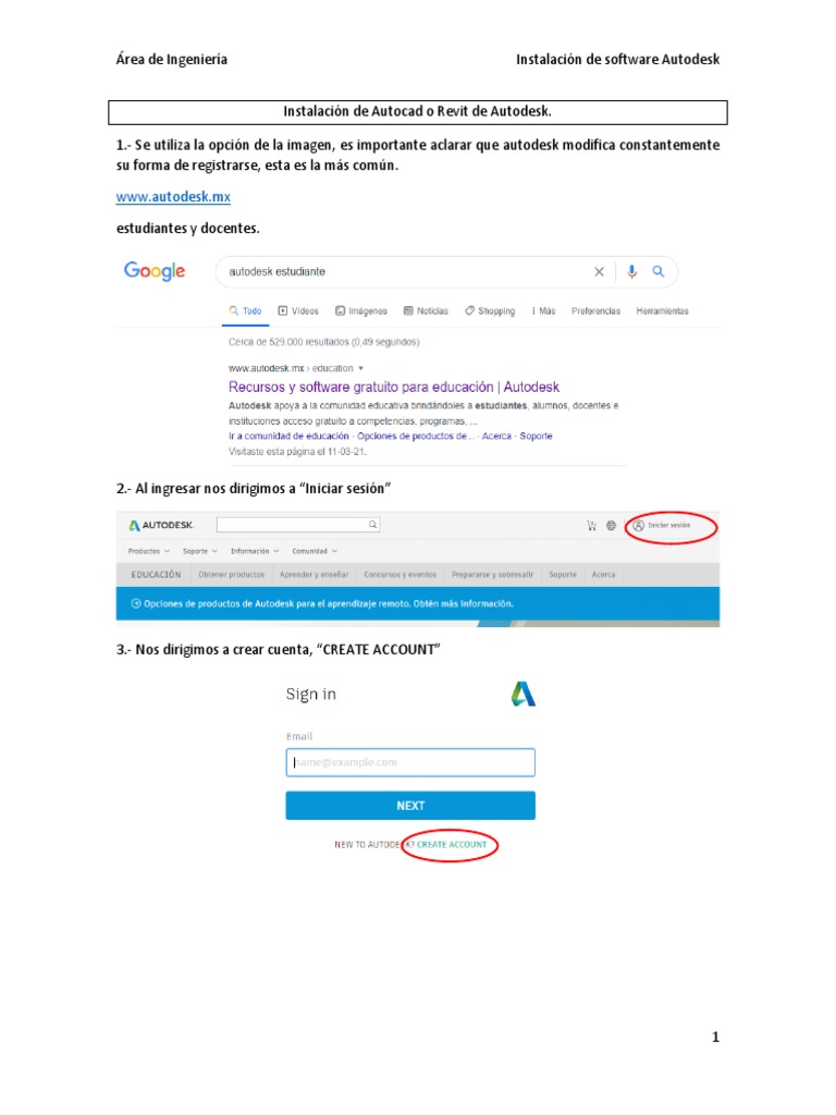 D) Instructivo Instalaciã N de Autocad o Revit de Autodesk | PDF ...