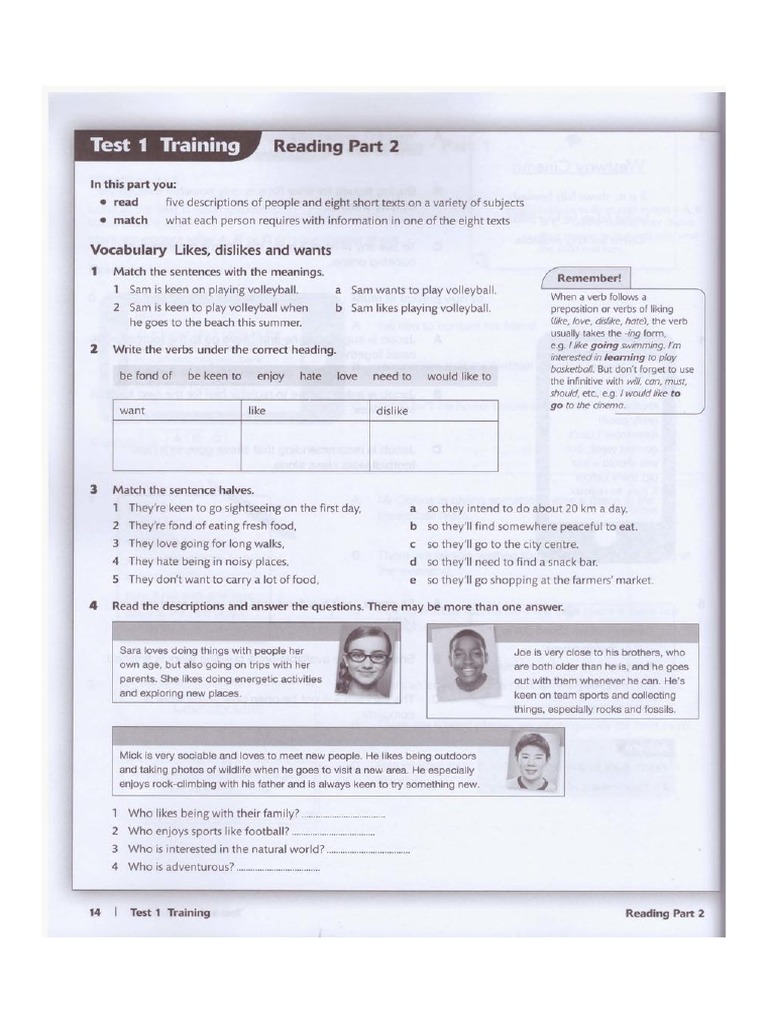 B1 Reading Part2 | PDF
