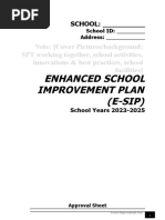 Enhanced School Improvement Plan (ESIP) Checklist On Content and Format ...