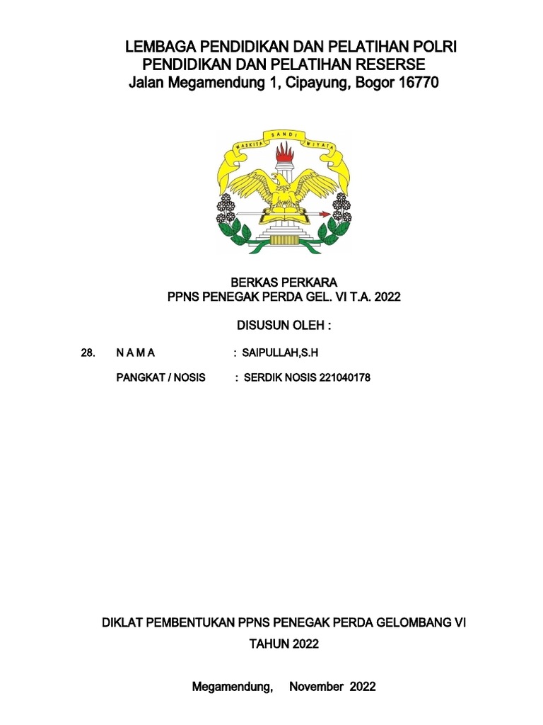28.BERKAS PIJAT SAIPULLAH, S.H Ok | PDF