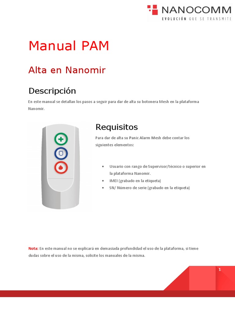 Manual PAM: Alta en Nanomir | Descargar gratis PDF | Informática ...