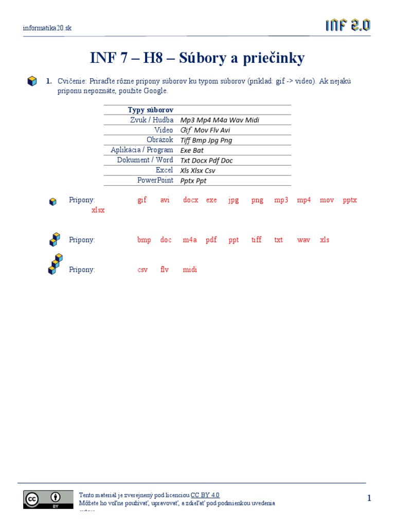 INF 7 - H8 - Súbory A Priečinky | PDF