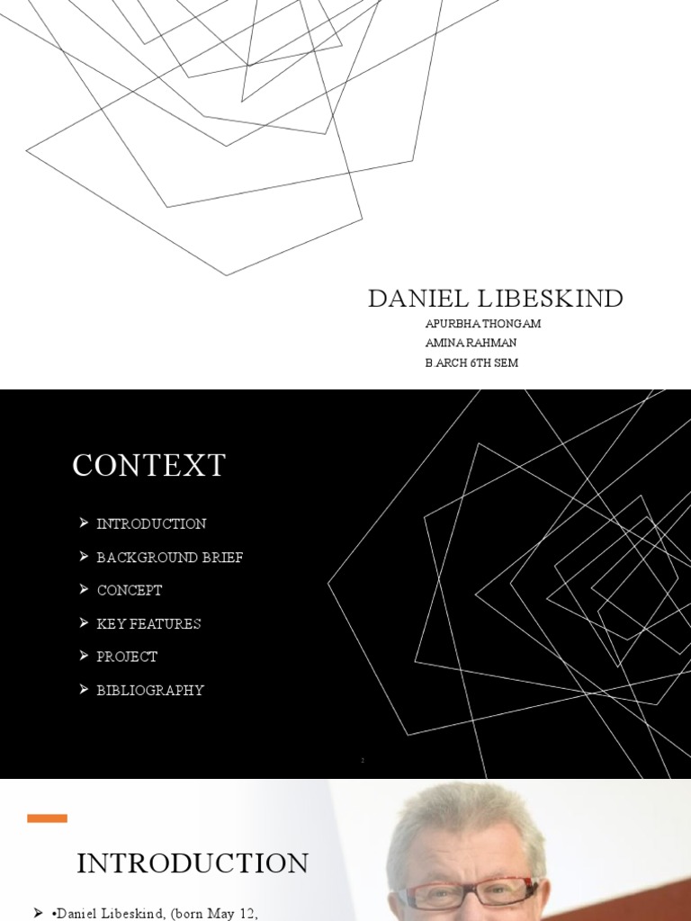 Daniel Libeskind: Apurbha Thongam Amina Rahman B.Arch 6Th Sem | PDF | Aesthetics