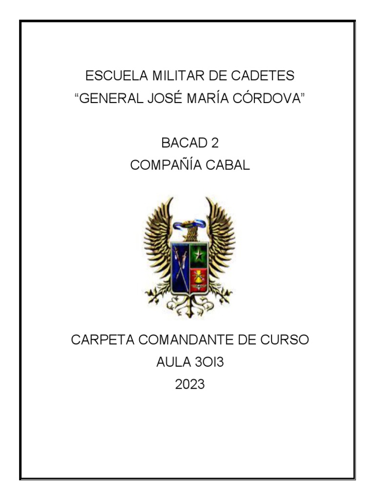 Escuela Militar de Cadetes "General José María Córdova" Bacad 2 ...