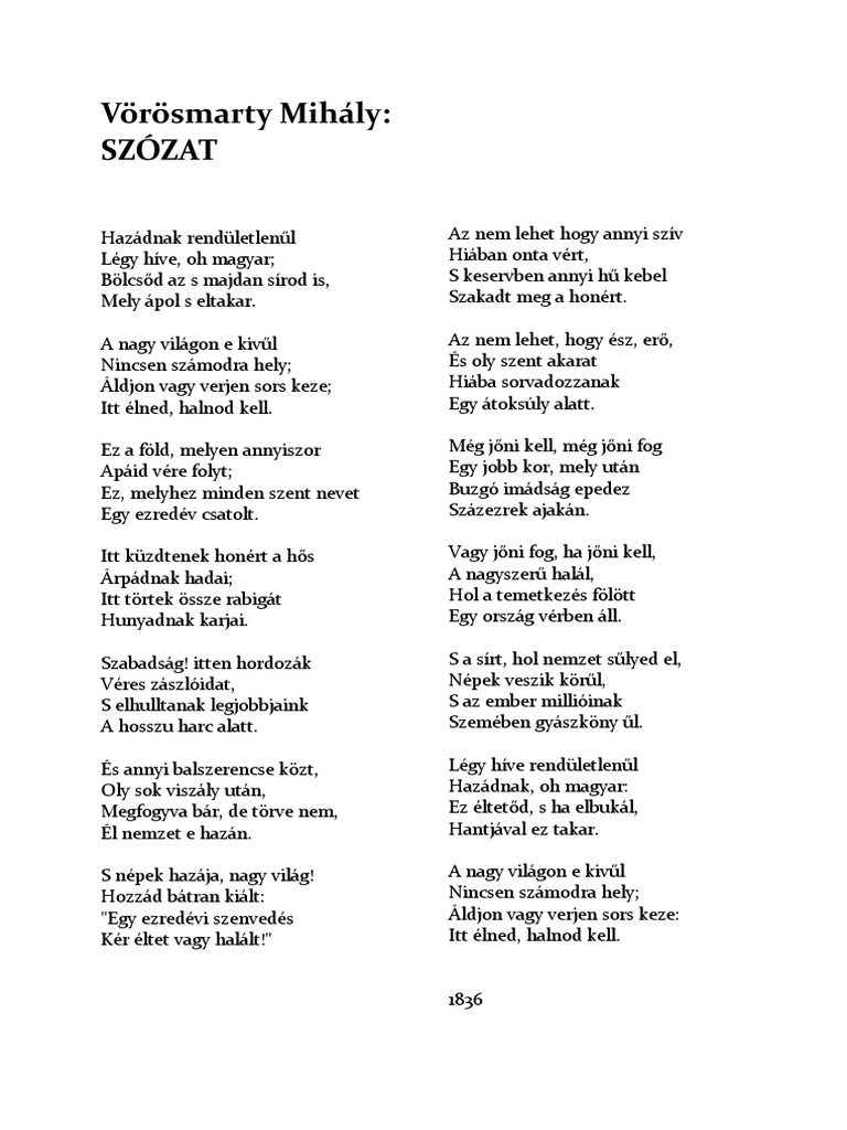 Szózat | PDF