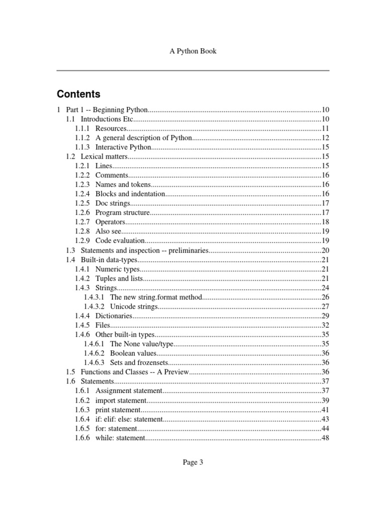 A Python Book Beginning Python Advanced Python and Python Exercises-3 | PDF | Python ...