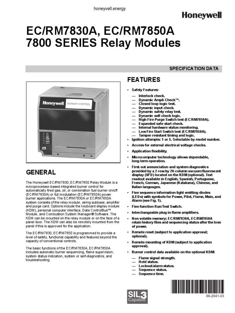 EC/RM7830A, EC/RM7850A 7800 SERIES Relay Modules: Features | PDF ...