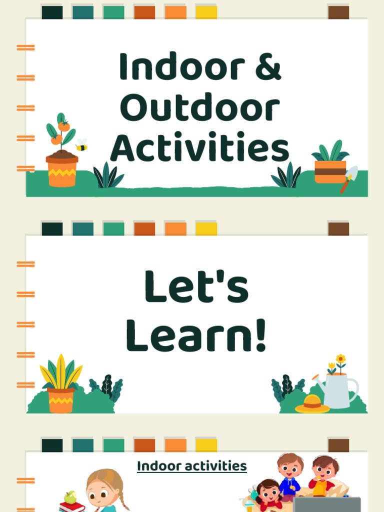 Indoor and Outdoor Activities Guide | PDF | Home & Garden