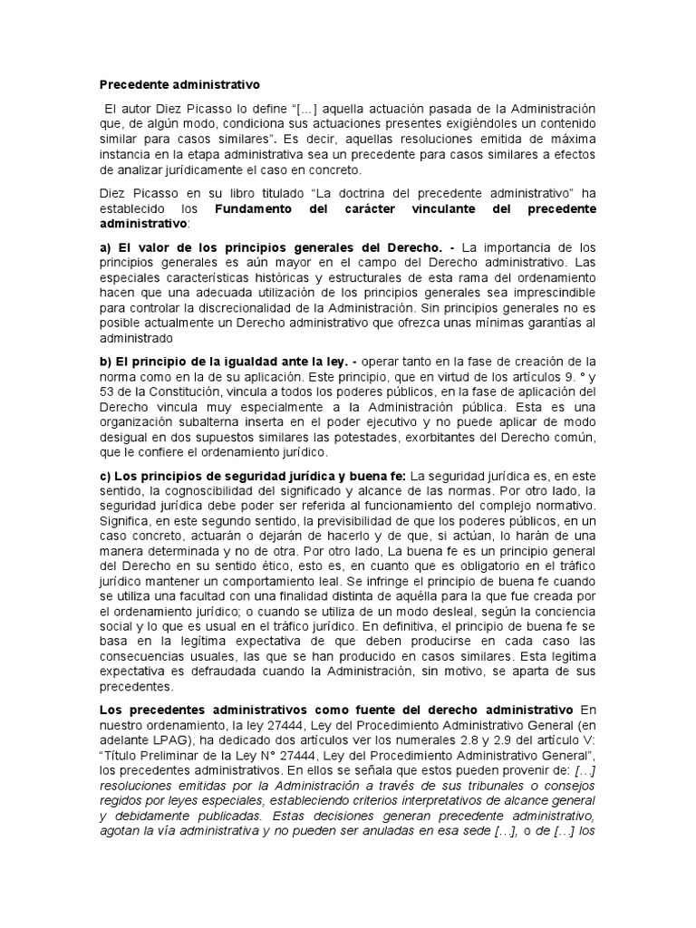 Definición de precedentes administrativos | PDF | Precedente | Gobierno