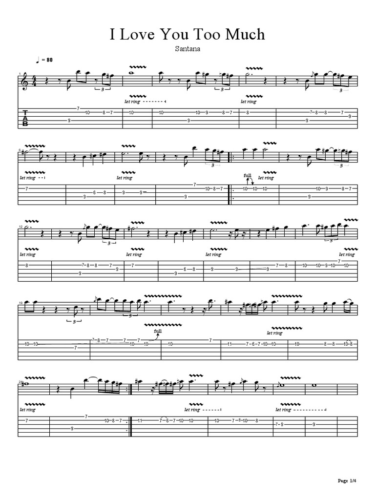 Santana Carlos-I Love You Too Much | PDF