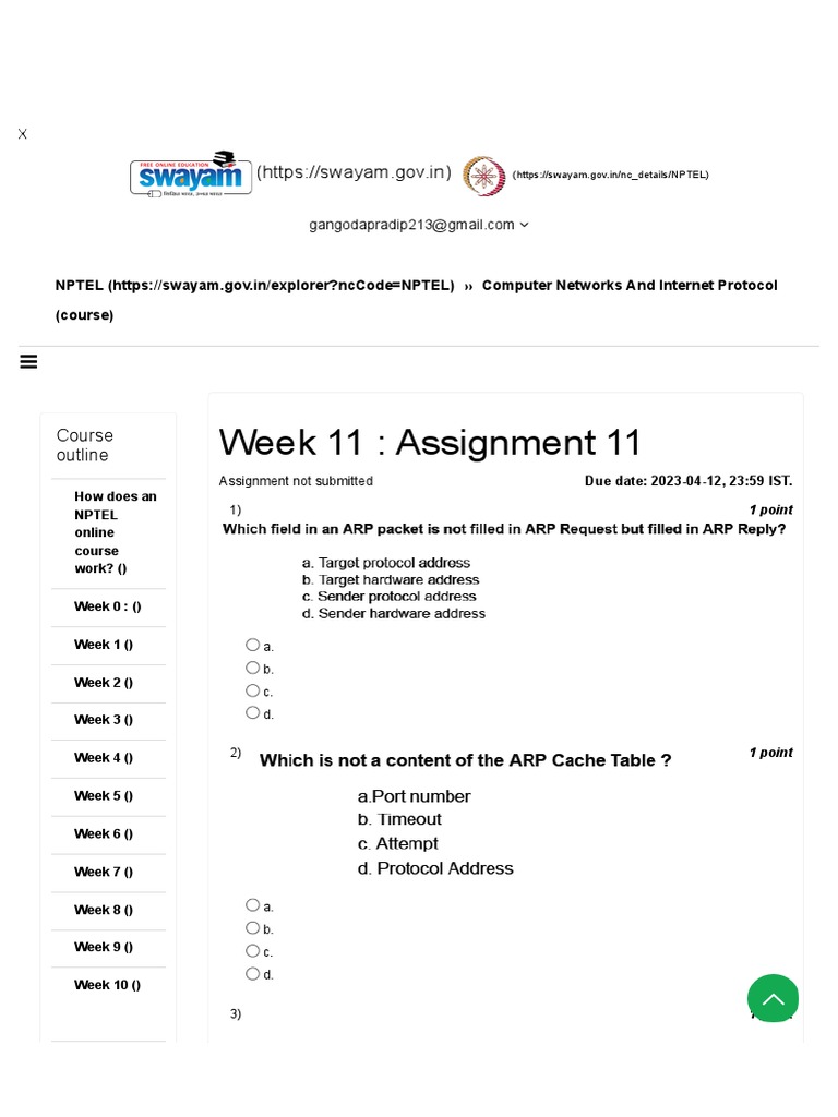 Computer Networks and Internet Protocol - Unit 13 - Week 11 | PDF | Communications Protocols ...