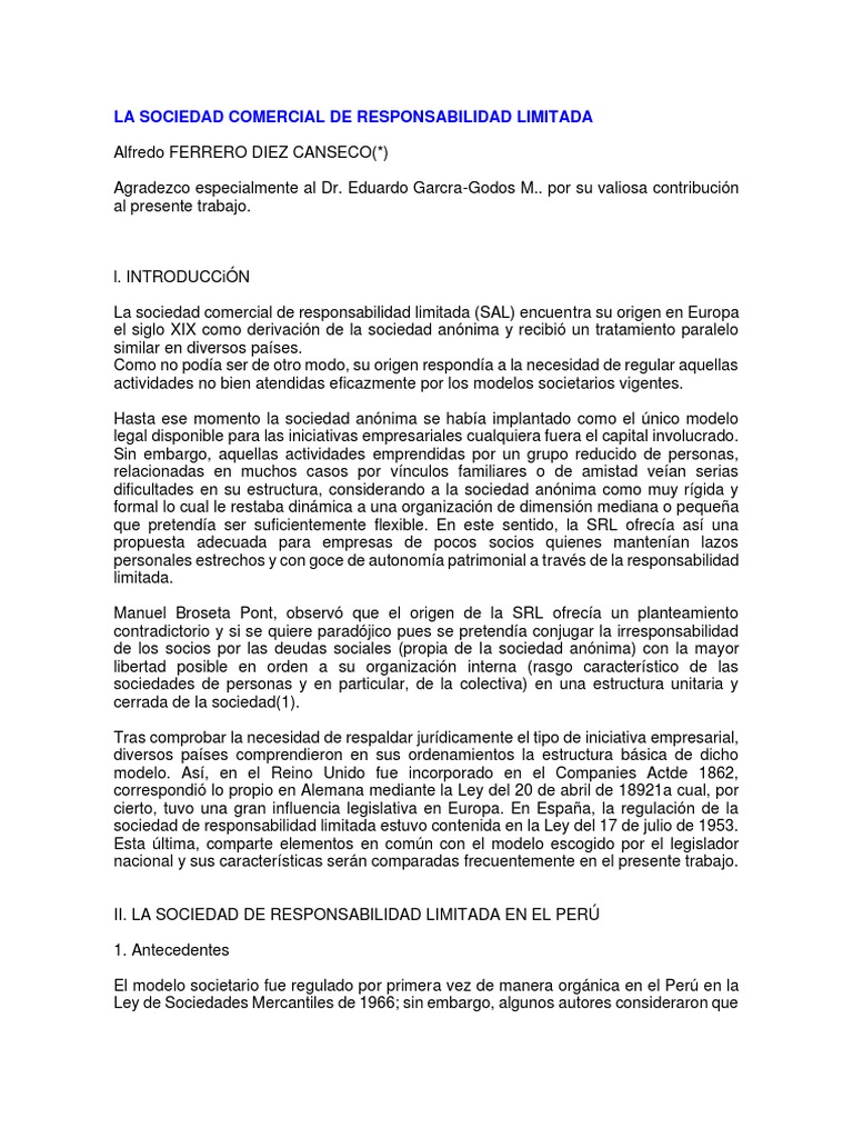 La Sociedad Comercial de Responsabilidad Limitada | PDF | Dividendo | Propiedad