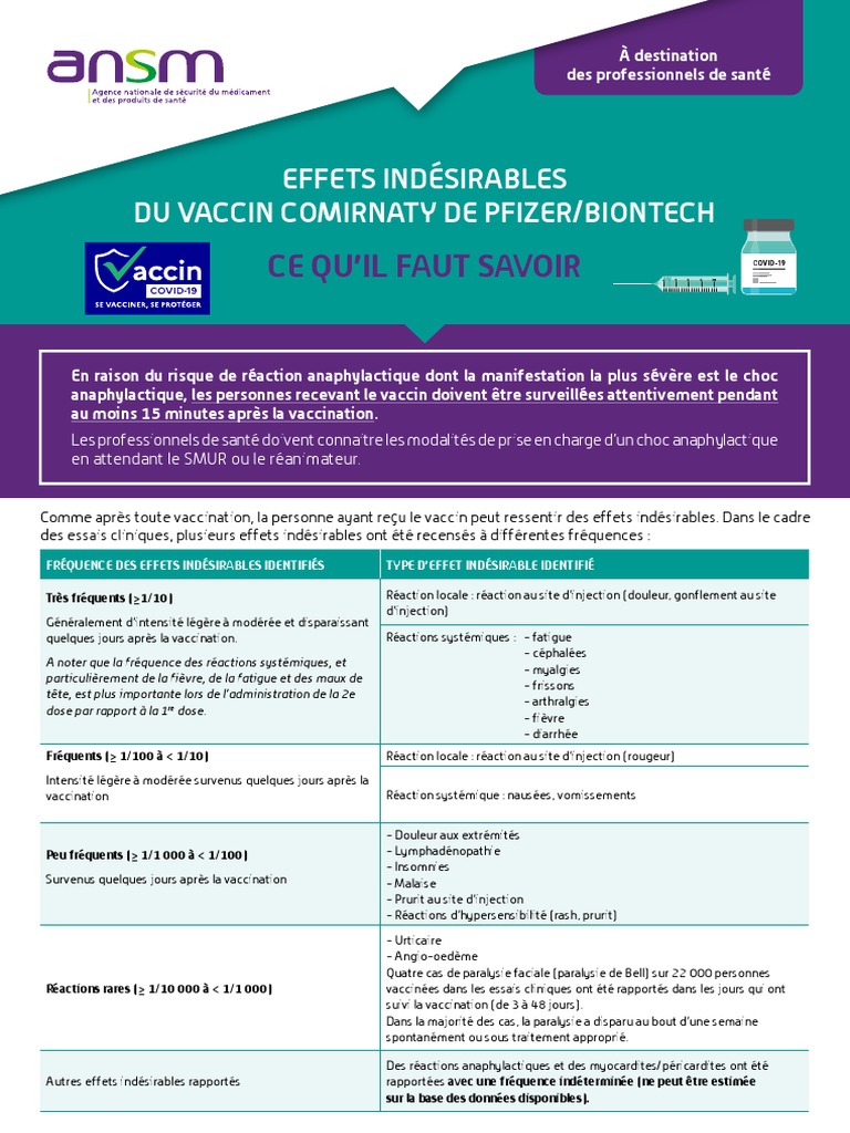 Covid Ei Pfizer Ps | PDF | Santé publique | Sciences de la santé