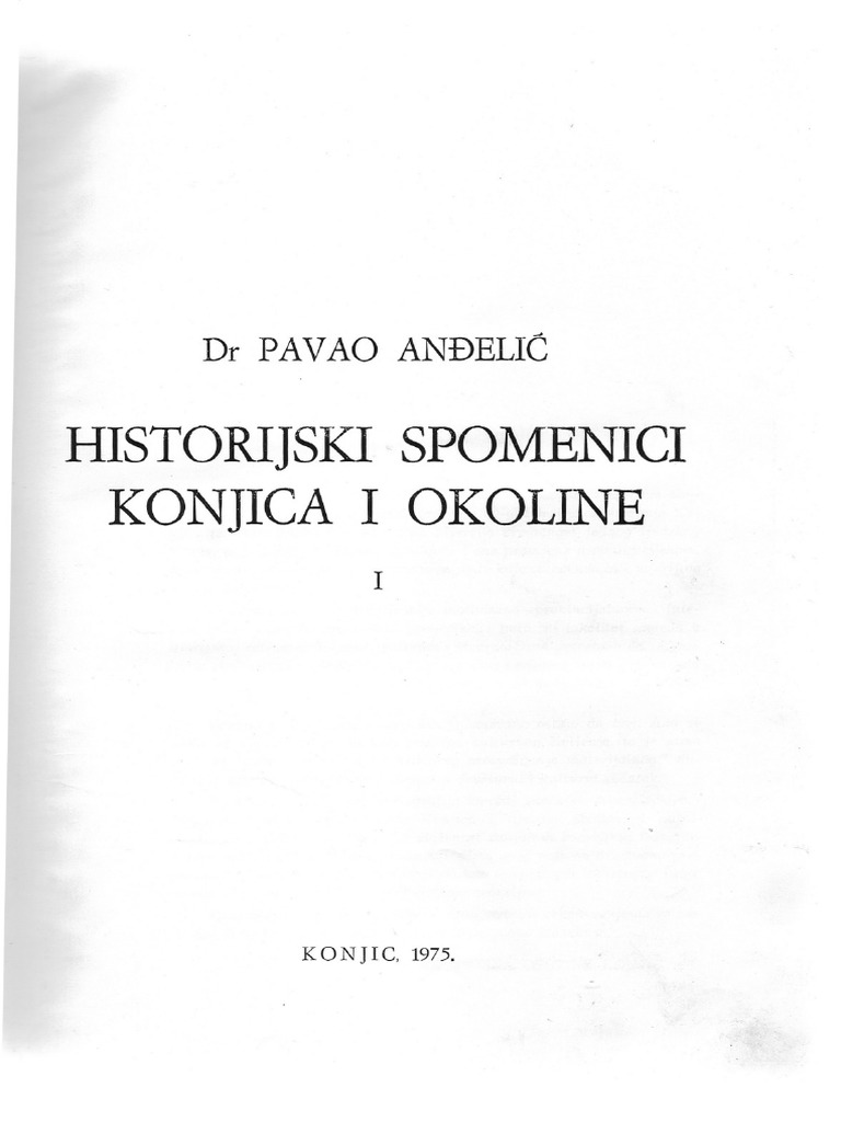 Histori) Ski Spomenici: Kon) Ica I Okoline | PDF