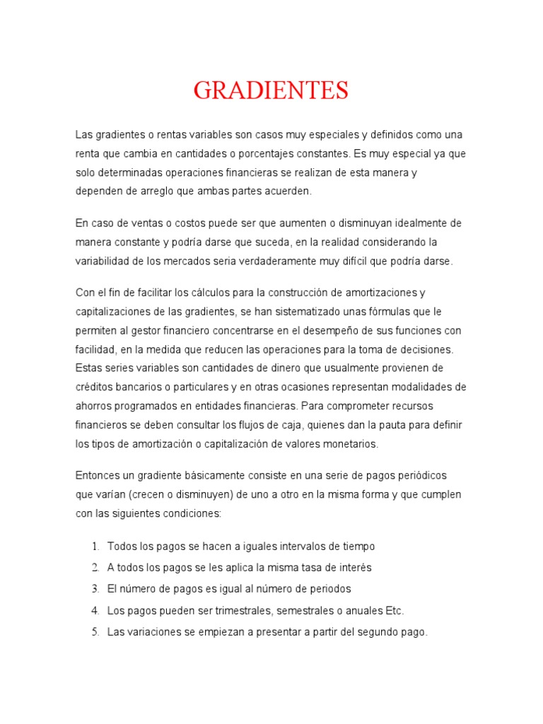 Gradientes Aritmeticas | PDF | Economias | Dinero