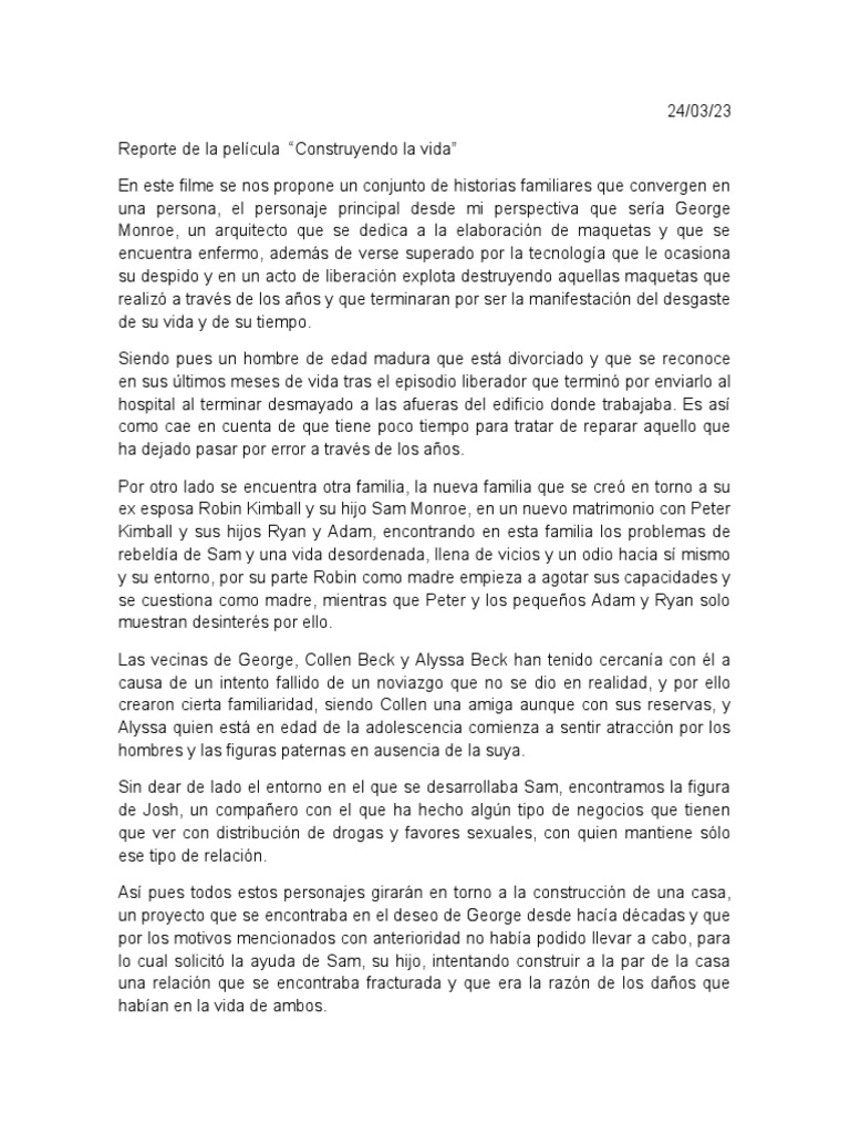 Construyendo La Vida | PDF