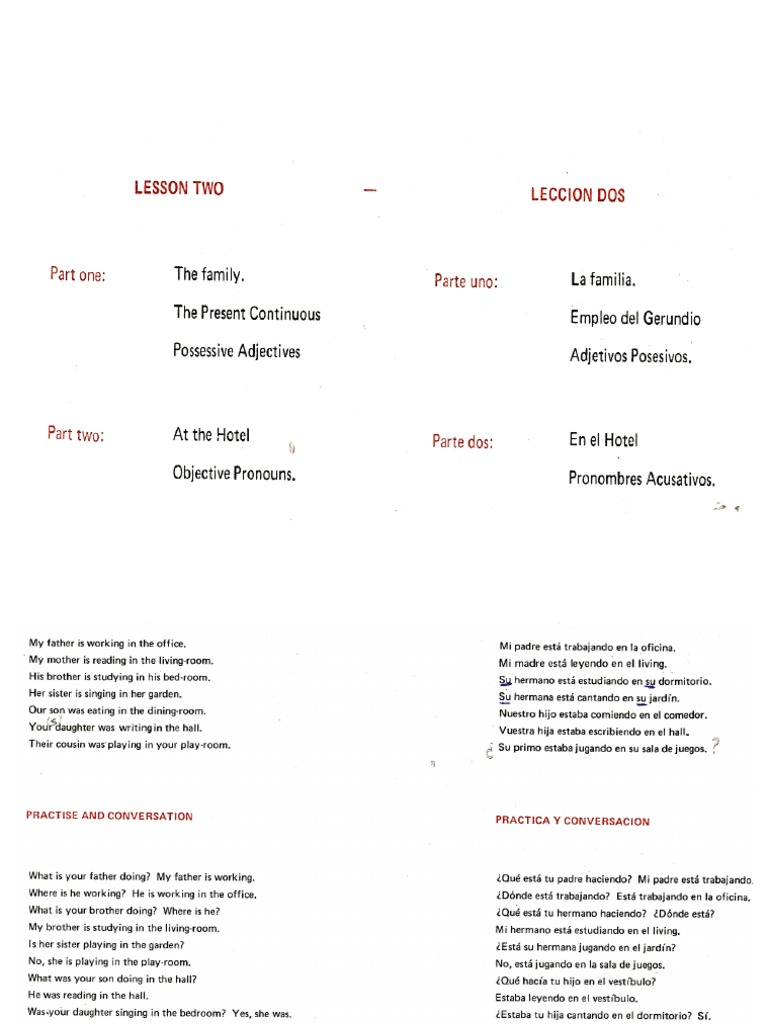 Lesson 2 Book 1 | PDF