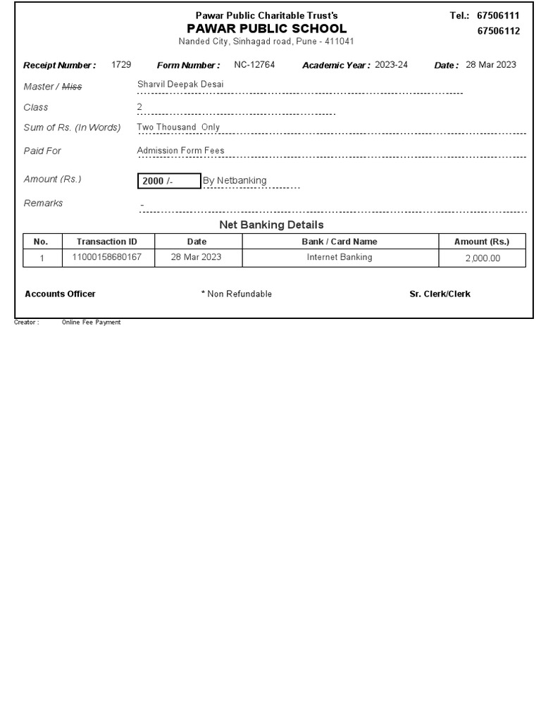 Sharvil Recipt | PDF