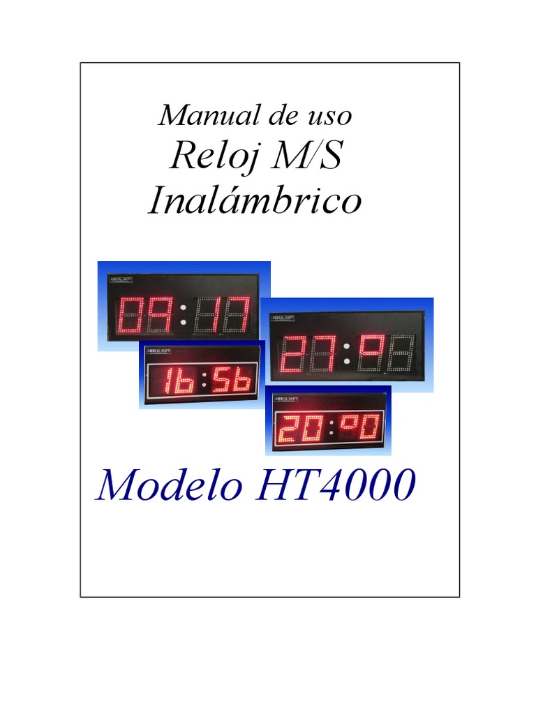 Manual Reloj | PDF | Reloj | Ingeniería Informática