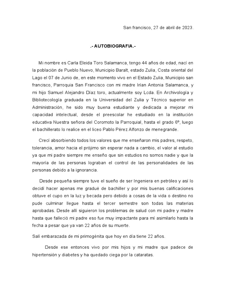 Autobiografia | PDF