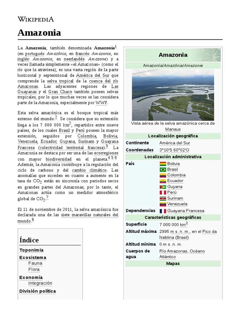 Amazonia Del Peru | PDF | Selva amazónica