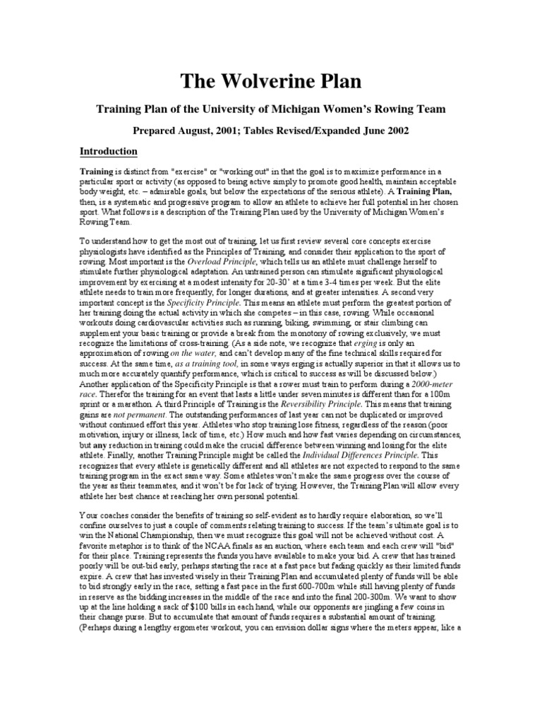 Wolverine Plan | PDF | Glycogen | Physical Exercise