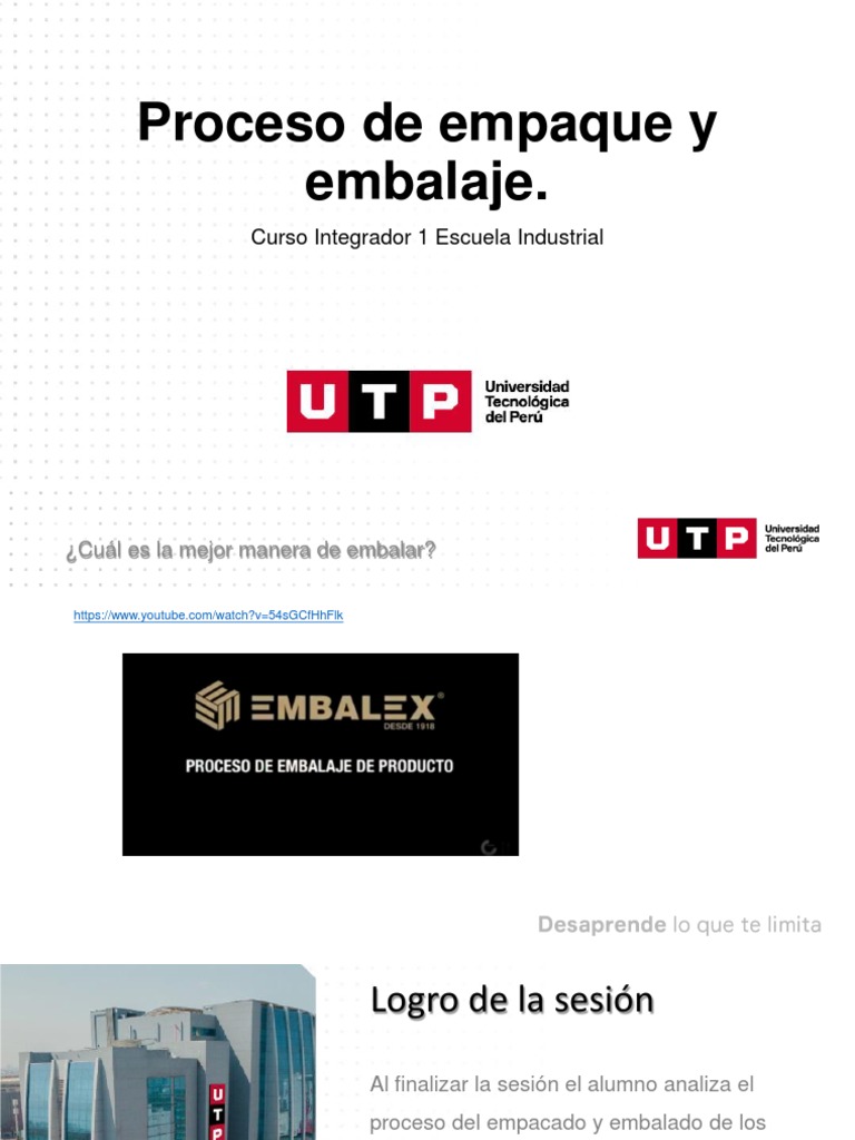 S015.s1- Proceso de empaque y embalaje | PDF