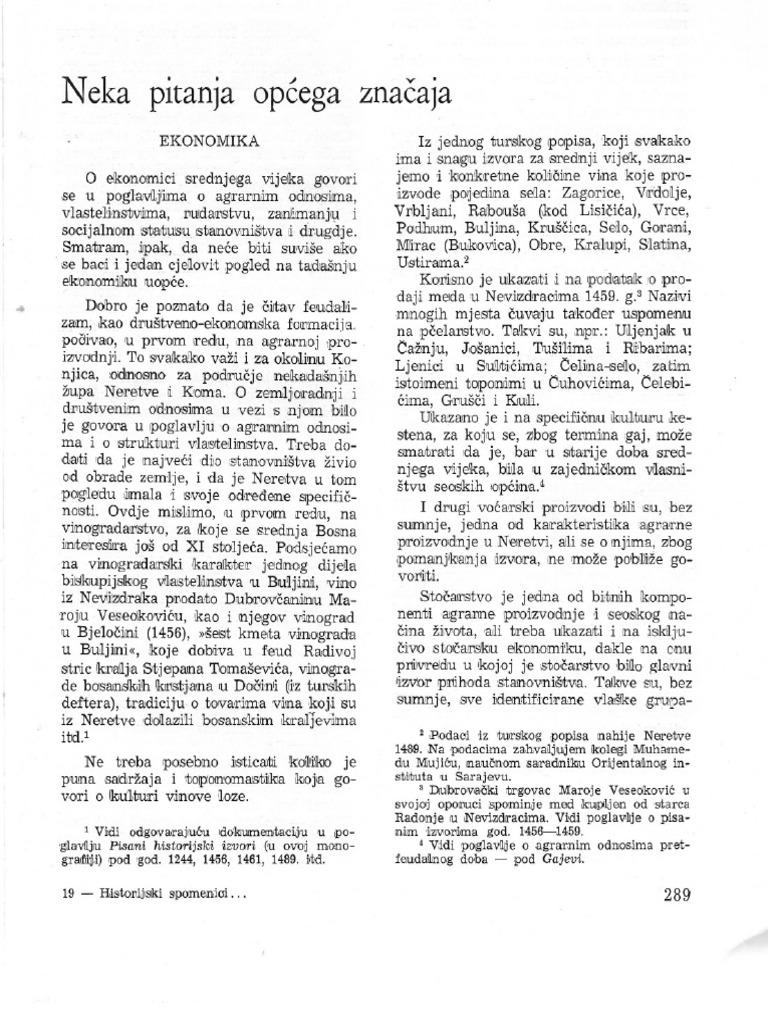 14 - Anđelić, Historijski Spomenici Konjica I Okoline - Neka Pitanja Opcega Znacaja - str.289 ...