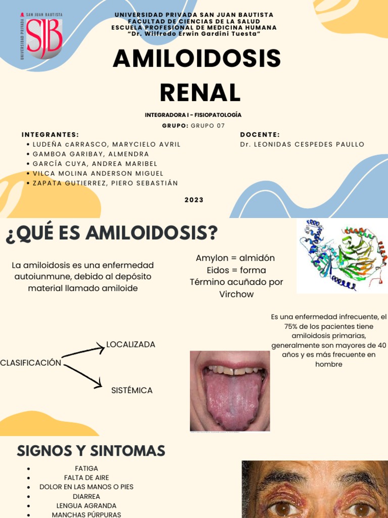Amiloidosis Renal | PDF | Enfermedades y trastornos | Medicina CLINICA