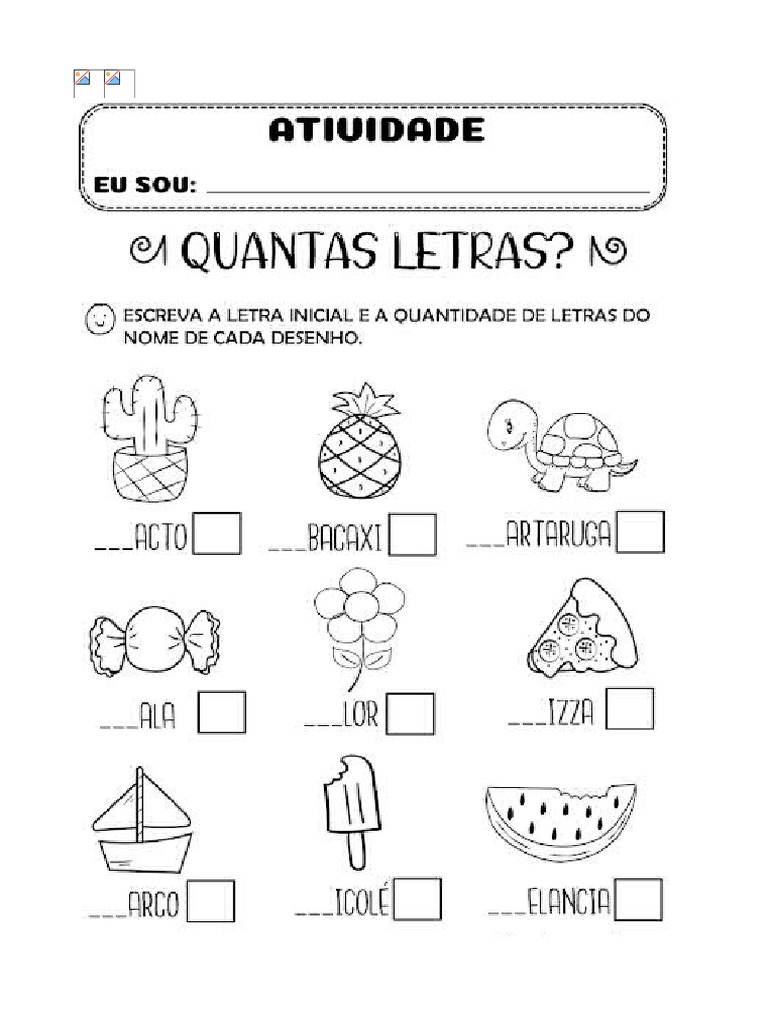 Atividade letras | PDF