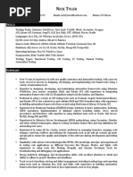 TOSCA Automation Test Engineer Resume | PDF | Software Testing ...