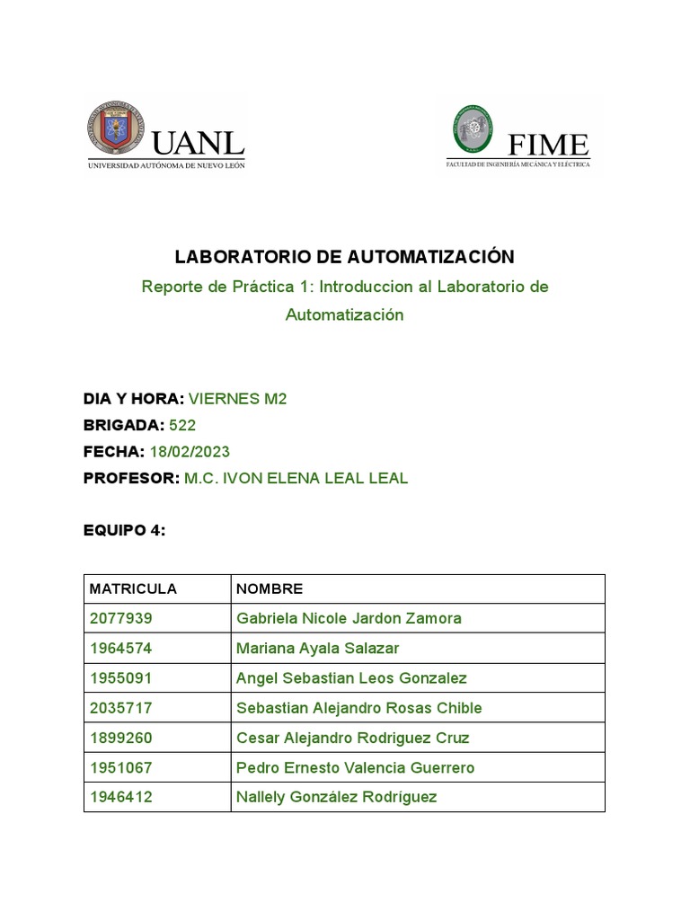 Introducción al Laboratorio de Automatización: Conociendo los Conceptos Básicos y Realizando las ...