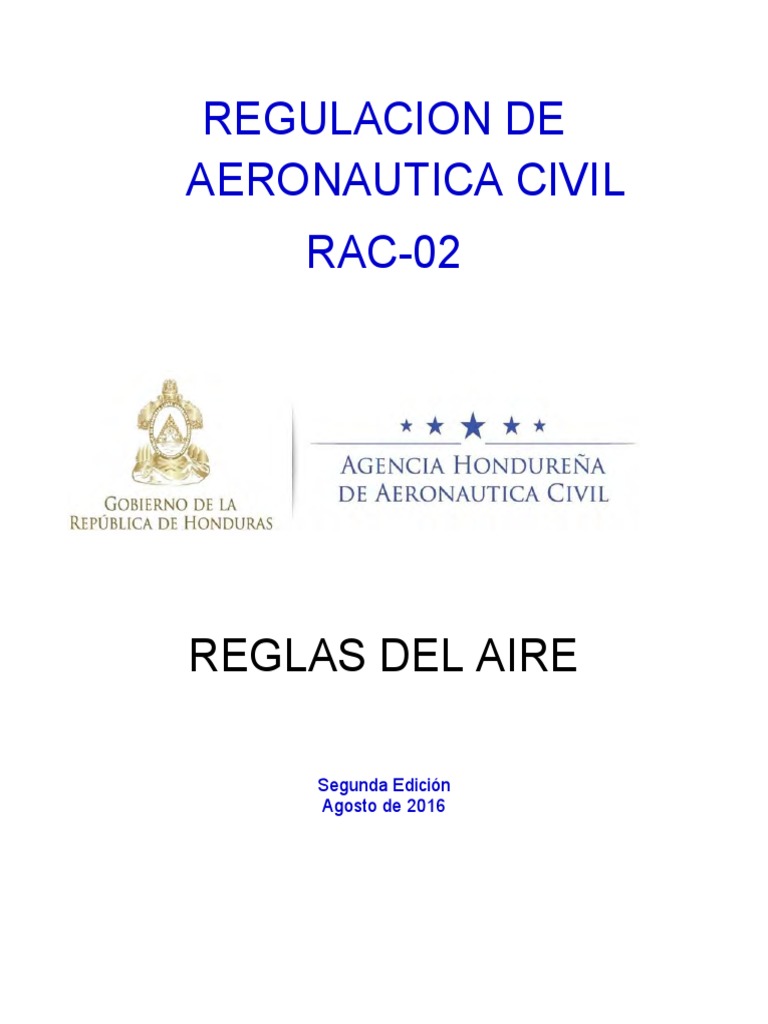 Regulacion de Aeronautica Civil RAC-02: Reglas Del Aire | PDF | Reglas ...