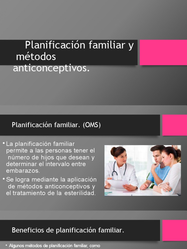 Métodos de Planificación Familiar y Anticonceptivos | PDF | Control de ...