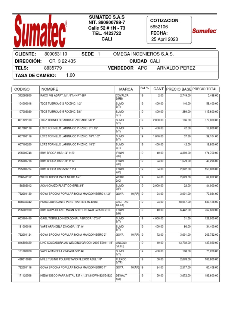 Sumatec - 5652106 | PDF