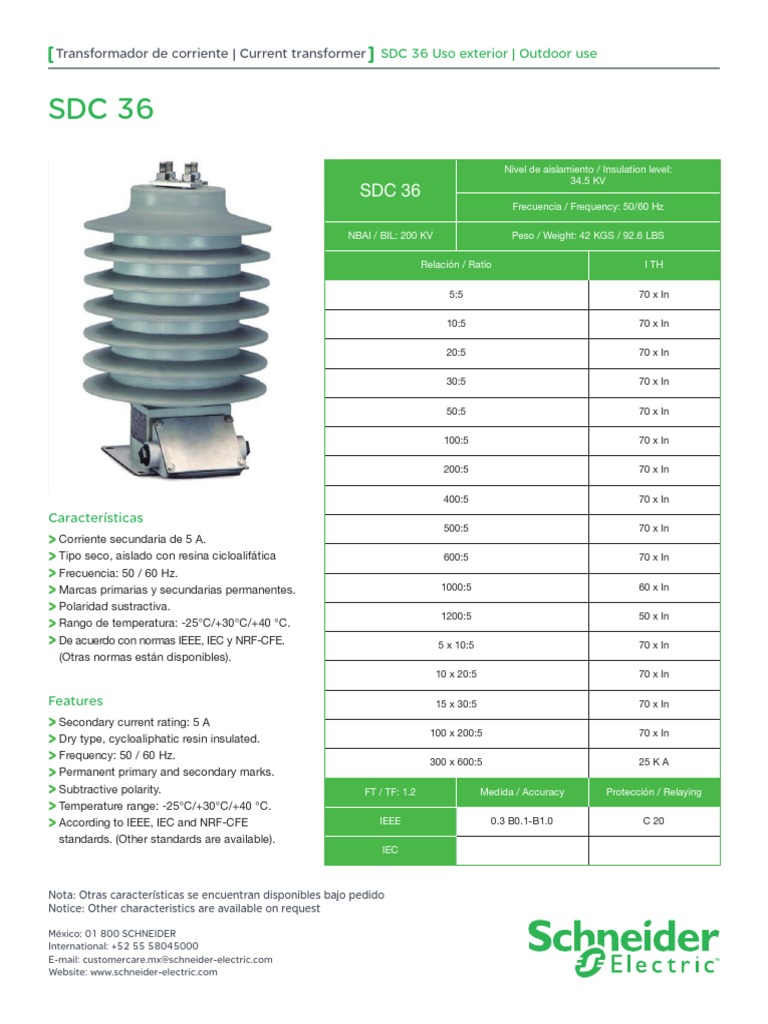 Schneider CT SDC 36 | PDF | Manufactured Goods | Electromagnetism