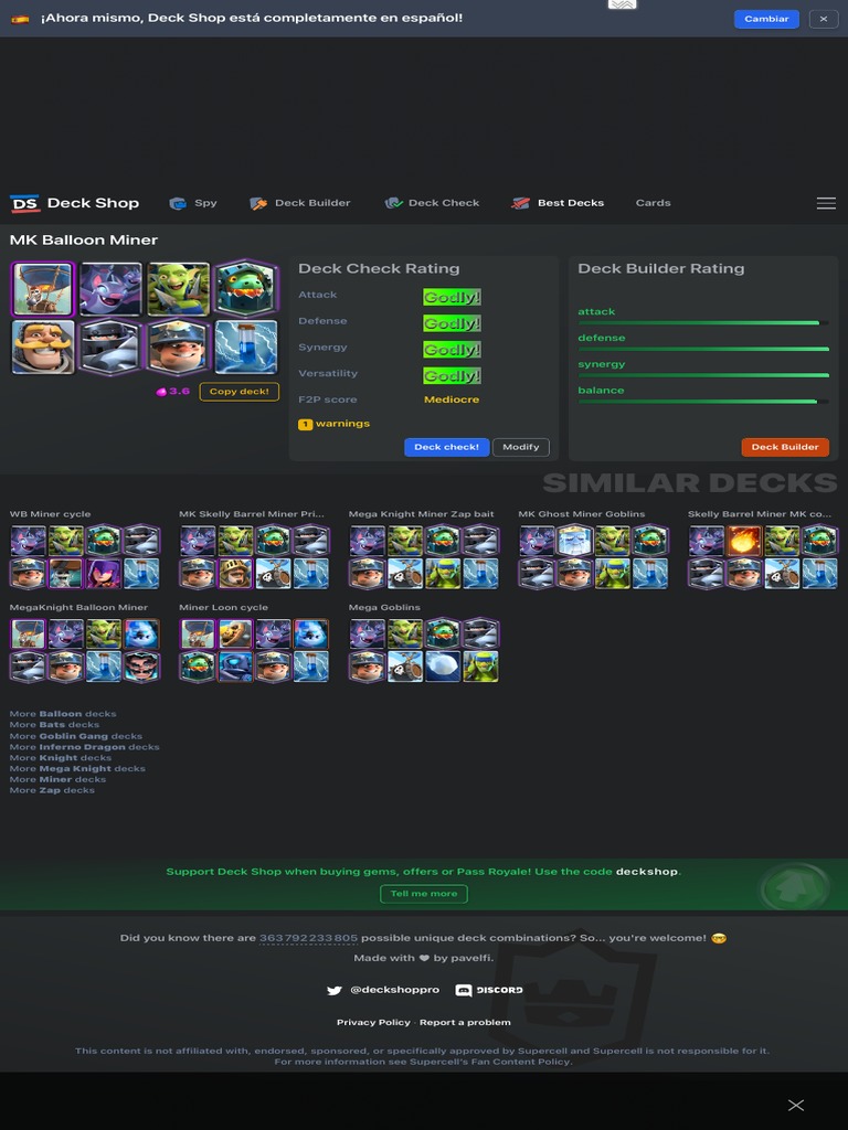 MK Balloon Miner Best Clash Royale Decks, Guides, Tutorials, Tips | PDF