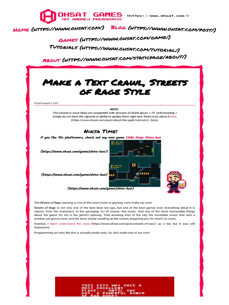 Make A Text Crawl, Streets of Rage Style | PDF | Computing | Software