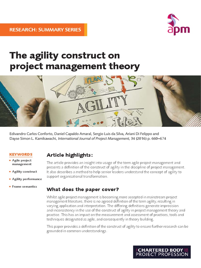 The Agility Construct On Project Management Theory | PDF | Agile ...