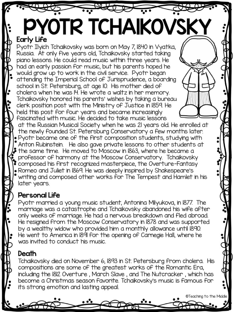 Tchaikovsky Student Version BW | Download Free PDF | Pyotr Ilyich ...