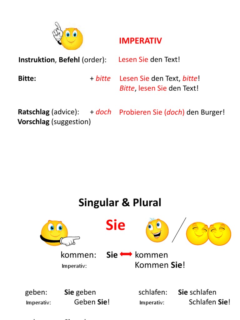 Imperativ Verben Liste Pdf