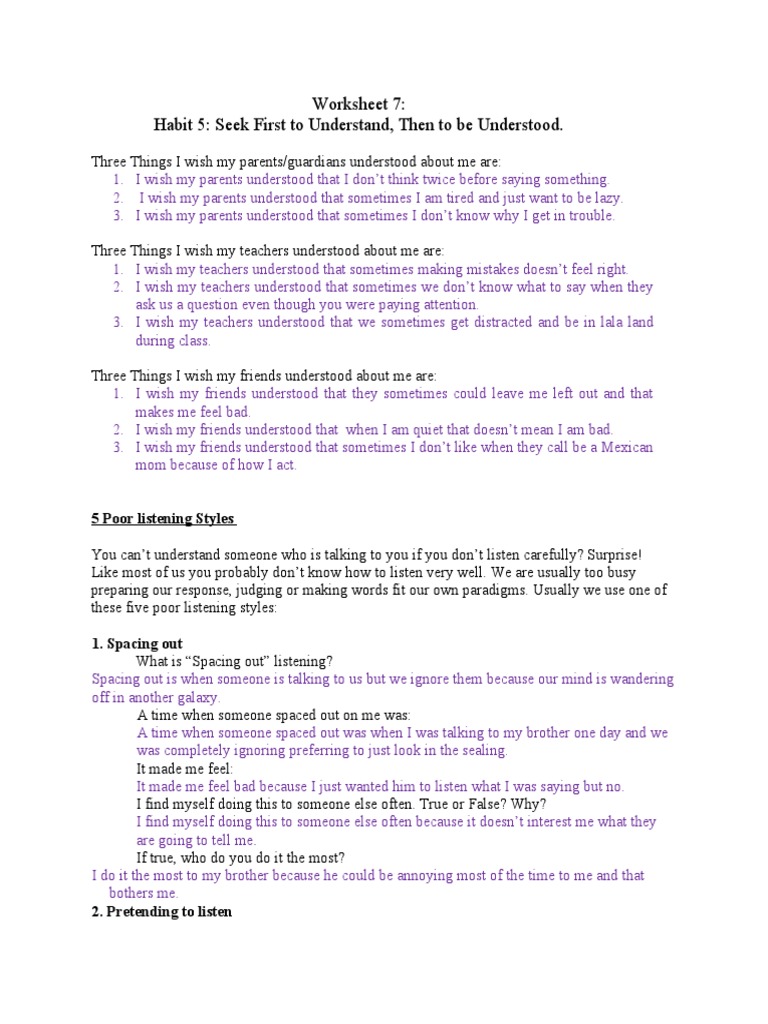 Worksheet 7 1 | PDF