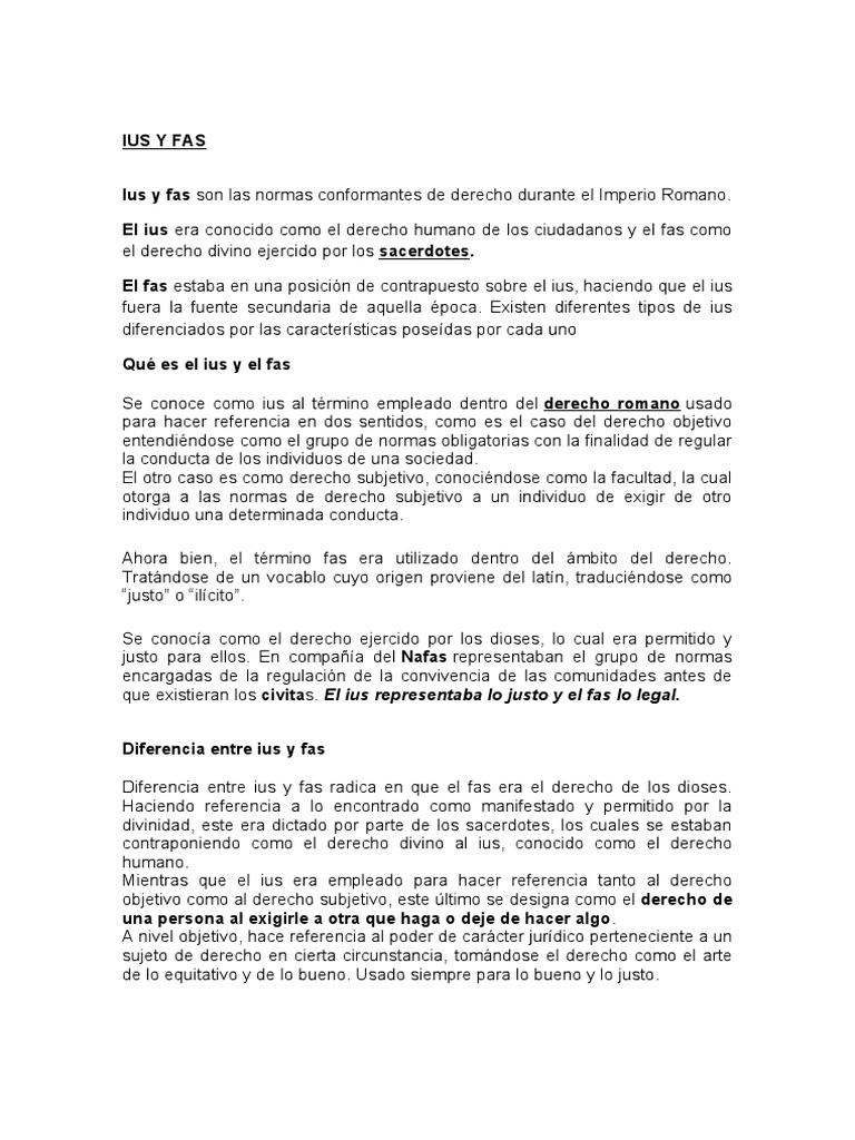 Ius y Fas | PDF | Ley romana | Ciencias Políticas