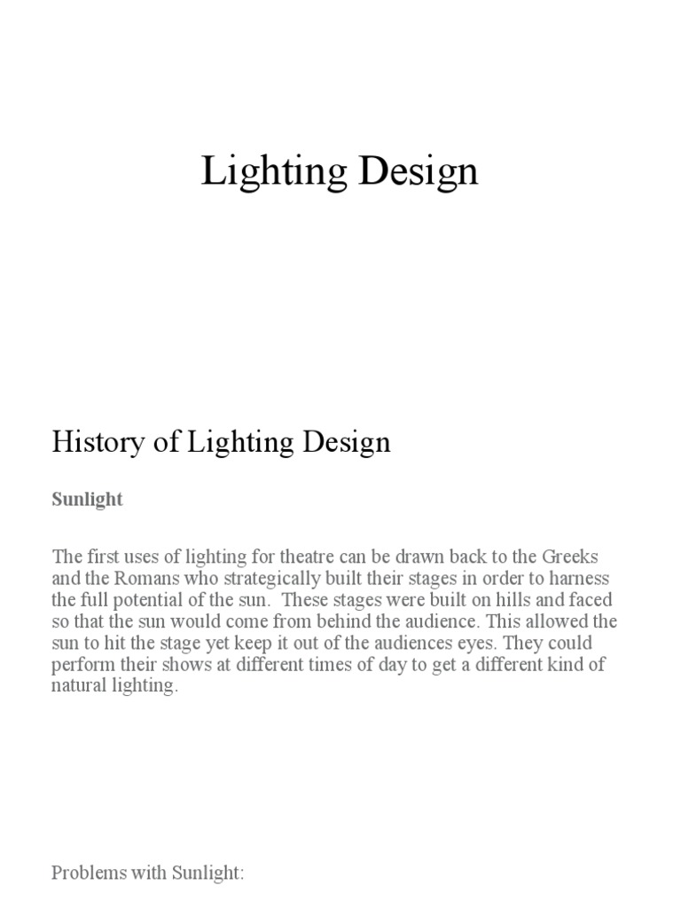 Lighting Design | PDF | Lighting | Candle