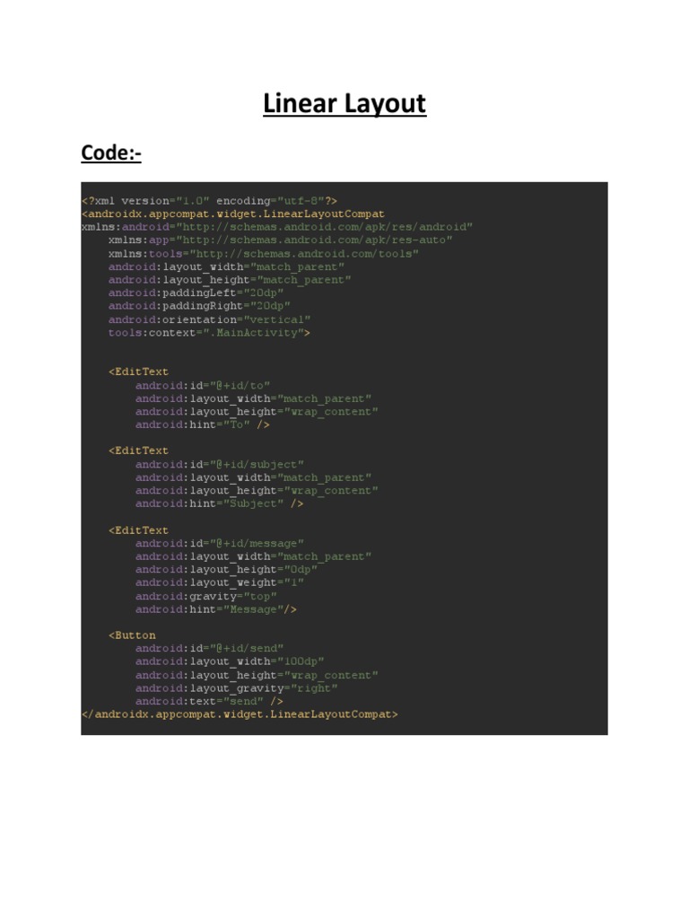 Linear Layout | PDF