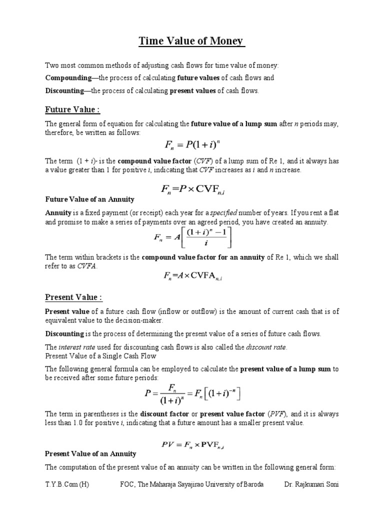 Time Value of Money | PDF | Present Value | Retirement