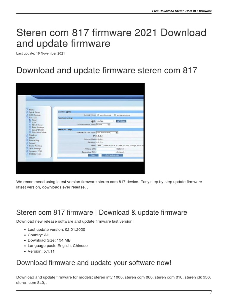 Steren Com 817 | PDF