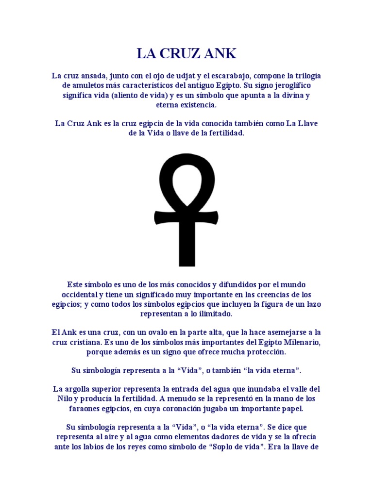 Significado de la Cruz Ankh en Egipto | PDF | Historia