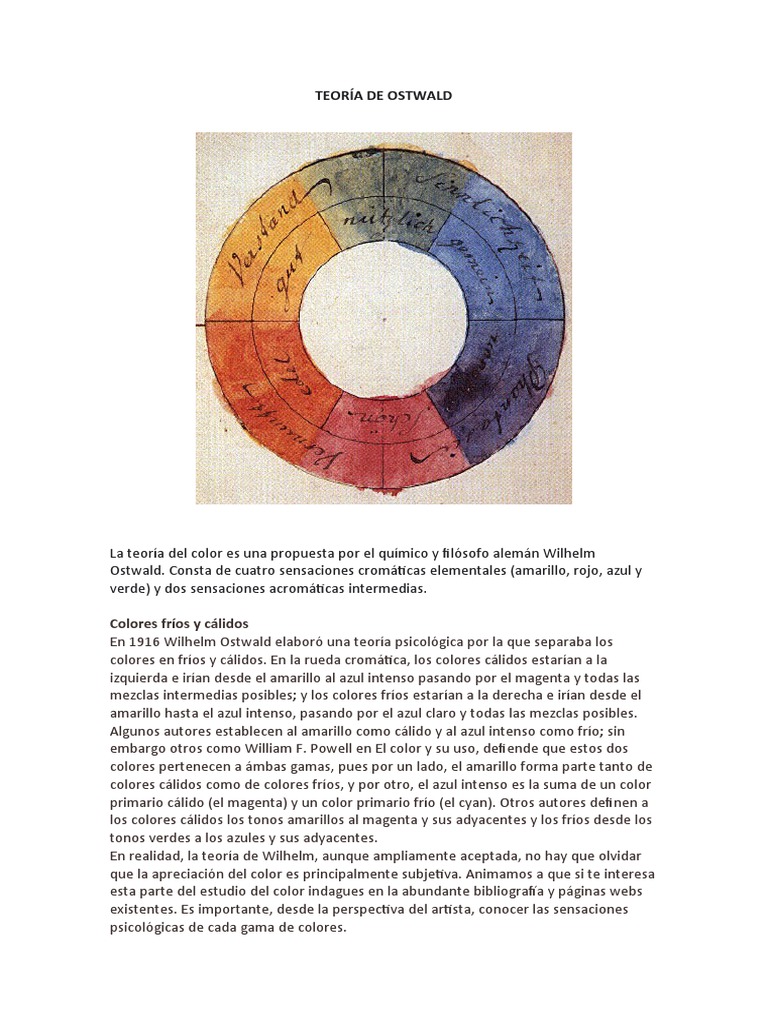 Teoría del Color de Ostwald y Goethe | PDF | Color | Azul